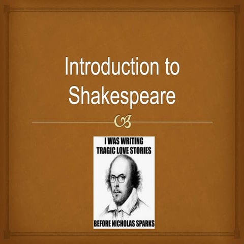 Intro to Shakespeare | PPT