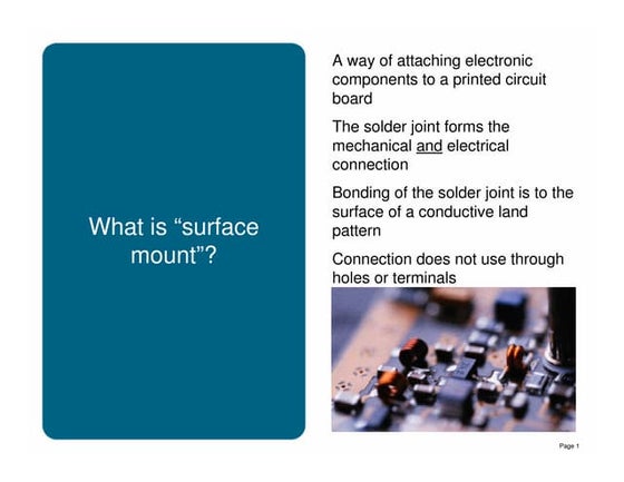 SURFACE MOUNT TECHNOLOGY | PPTX