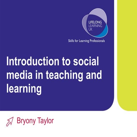 Introduction to social media in teaching & learning | PPT