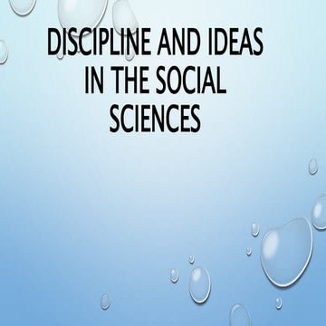 intro to social sciences presentation ppt. | PPTX