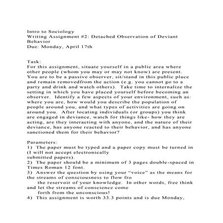 Intro to SociologyWriting Assignment #2 Detached Observation of.docx