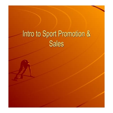 Sports and Promotion sales | PPT