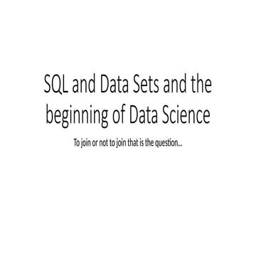 Introduction to the Standard Query Language | PPT