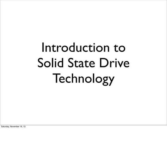 Solid state drive (ssd) | PPTX | Data Storage and Warehousing | Computing