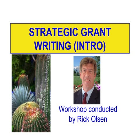 STRATEGIC GRANT WRITING | PDF