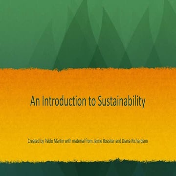 An Introduction to Sustainability | PPTX