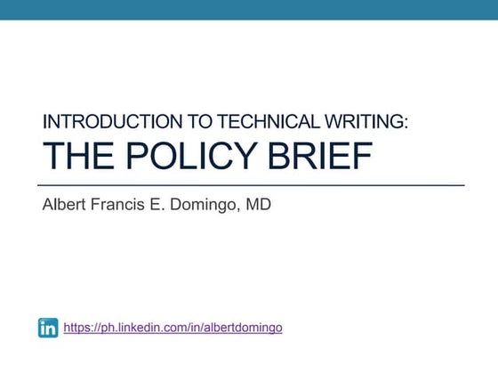 Writing policy briefs | PDF | Political Issues & policy | Politics