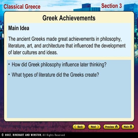The Legacy of Ancient Greece