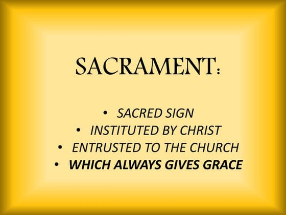 The Seven Sacraments | PPT