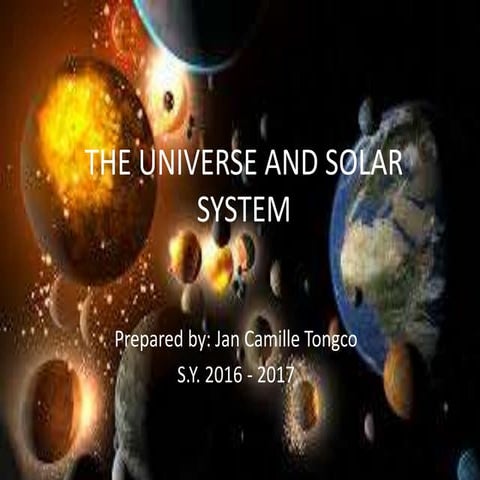 Intro to the universe and the solar system | PPTX