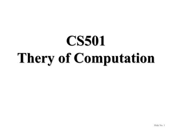 Introduction to theory of computation | PPT