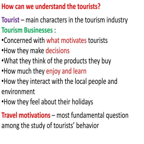 Introduction to tourism | PPTX