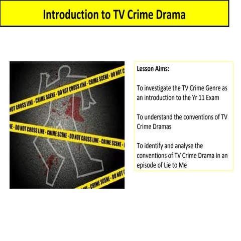 AQA GCSE Media Studies - TV Crime Drama Preliminary Brief Guidance ...