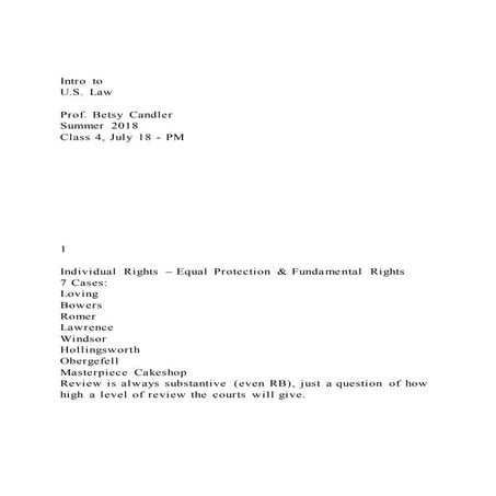 Intro to u.s. law prof. betsy candlersummer 2018class | DOCX | Marriage ...