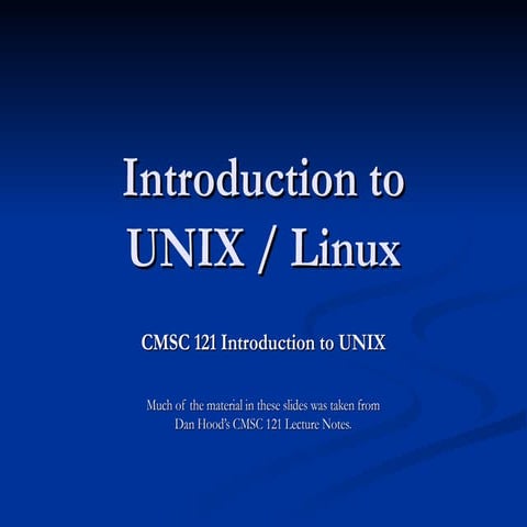 Unix operating system | PPTX