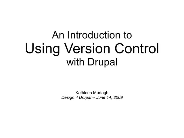 Introduction to Version Control