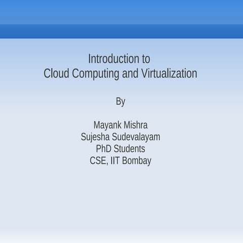 Intro to virtualization | PPT
