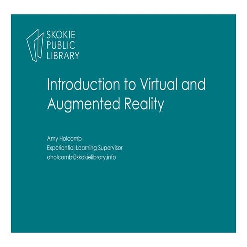 Intro to VR and AR by Amy Holcomb.pdf | Home Entertainment Systems ...
