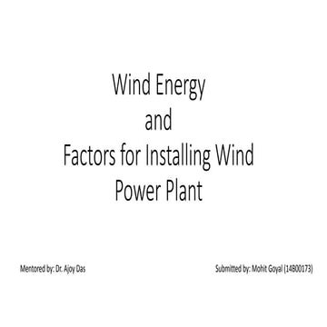 Intro to wind energy | PPTX