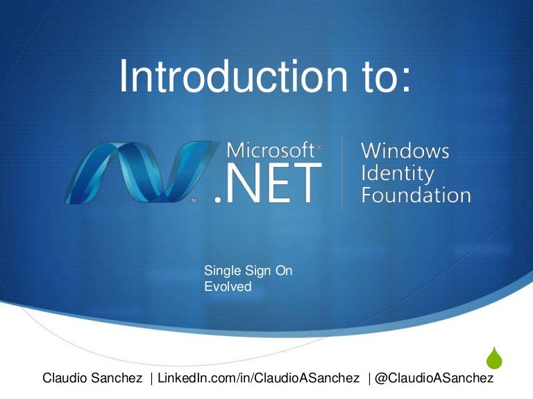 Intro to windows identity foundation