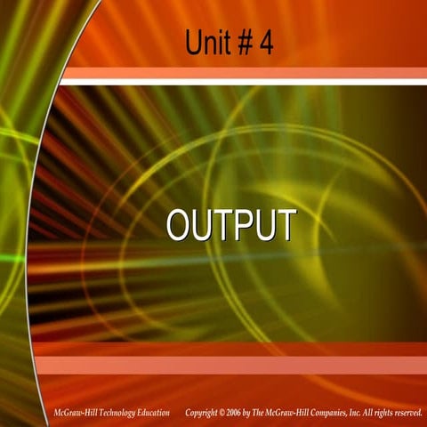 Intro_Unit_04.ppt introduction to output devices computer | PPT