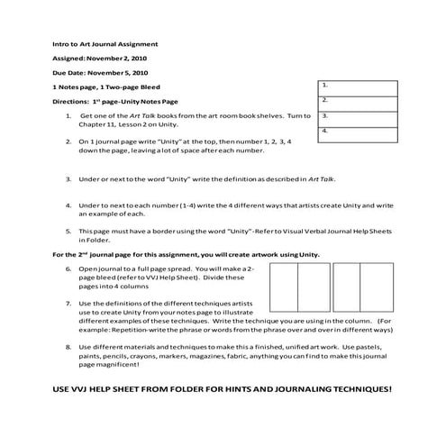 Intro unity journal assignment (2) | PDF