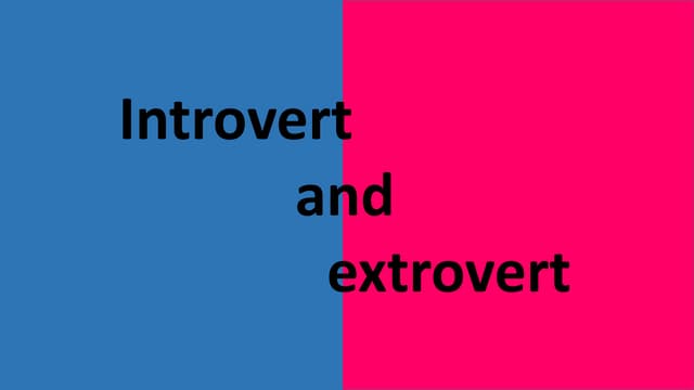 Introvert extrovert compare and contrast powerpoint | PPTX