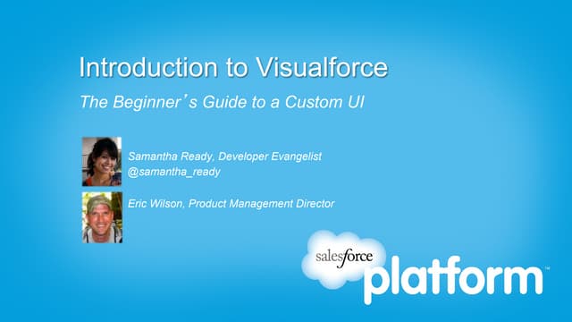 Introduction To Visualforce Webinar Ppt