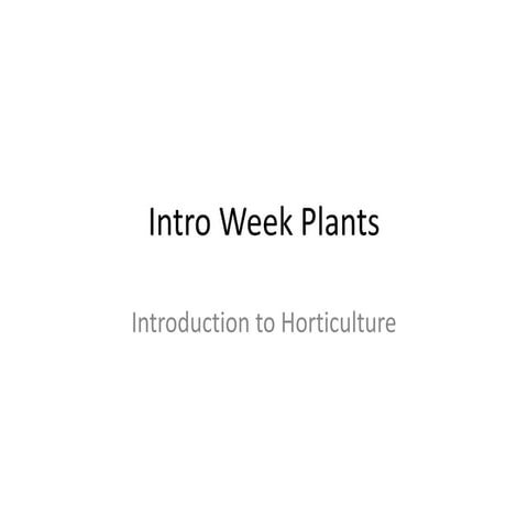 Intro week plants | PPTX