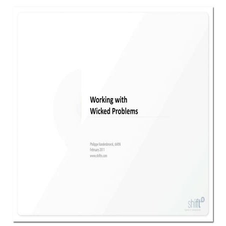 Working with Wicked Problems | PDF