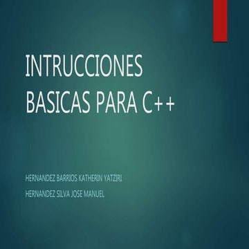 Estructura básica de un programa en C++ | PPTX
