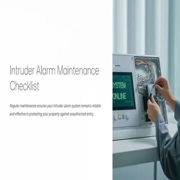 Intruder Alarm Maintenance Checklist with eAuditor Audits & Inspections.pdf