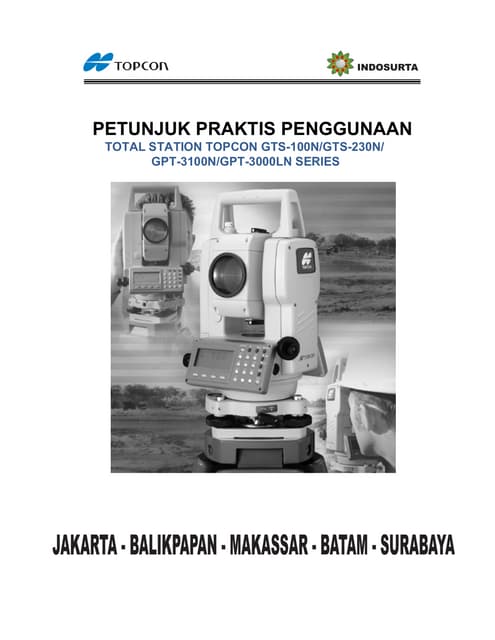 Pengenalan Bagian-Bagian Total Station TOPCON ES dan GM | PDF
