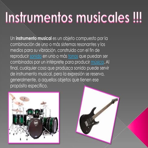 Intrumentos musicales | PPTX
