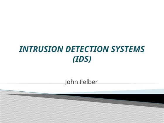Intrusion detection system ppt | PPT