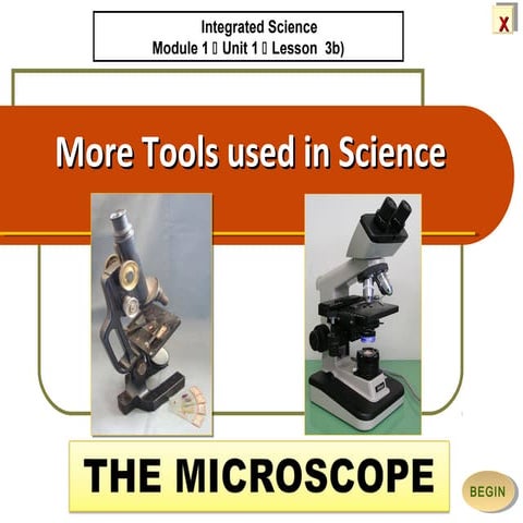 Integrated Science M1 More tools used in Science - Microscope | PPT