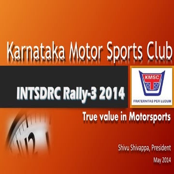 Sponsorship Opportunity in National TSD Rally Round III at Bangalore. | PDF
