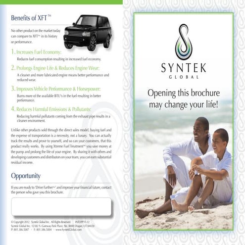 Syntek Global Xtreme fuel treatment overview | PDF
