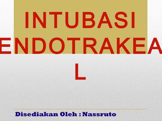 Awake Intubation in for somebody who need awake intubation | PPT