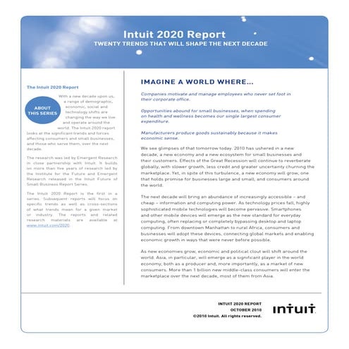 Intuit 2020 Report | PDF