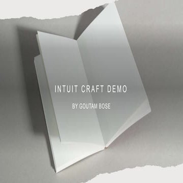 Intuit CRAFT demonstration presentation for sde | PPTX