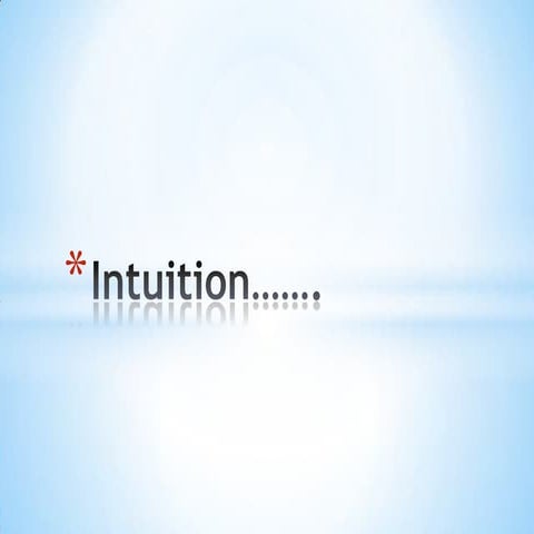Intuition | PPTX