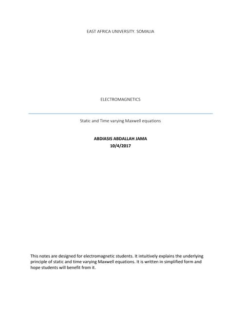 Maxwell's equation and it's correction in Ampere's circuital law | PPTX
