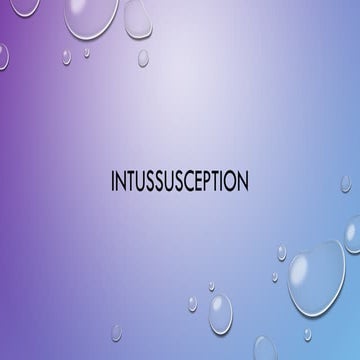 Intussusception in pediatric emergency medicine | PPTX
