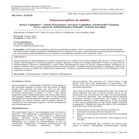 Intussusception in adults | PDF