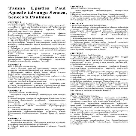 Inuinnaqtun - The Epistles of Paul the Apostle to Seneca, with Seneca's ...