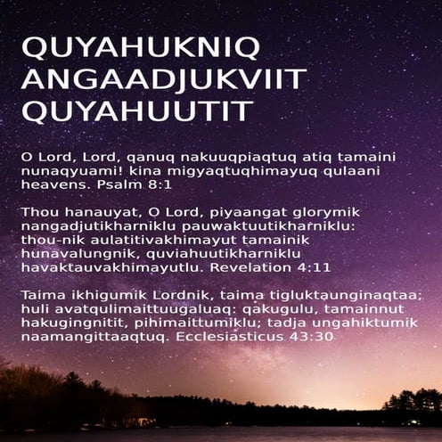 Inuinnaqtun Praise Worship Thanksgiving Tract | PDF | Christianity ...