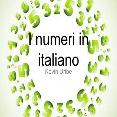 I numeri in italiano | PPTX