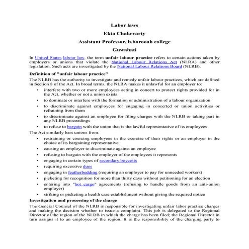 In united states labor law | DOCX