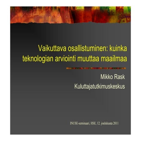 Inuse seminar Mikko Rask | PDF